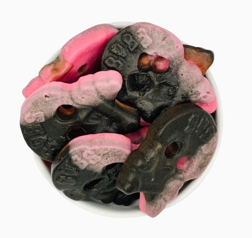 Foamy Raspberry Licorice Skulls – Sukker Baby Inc.